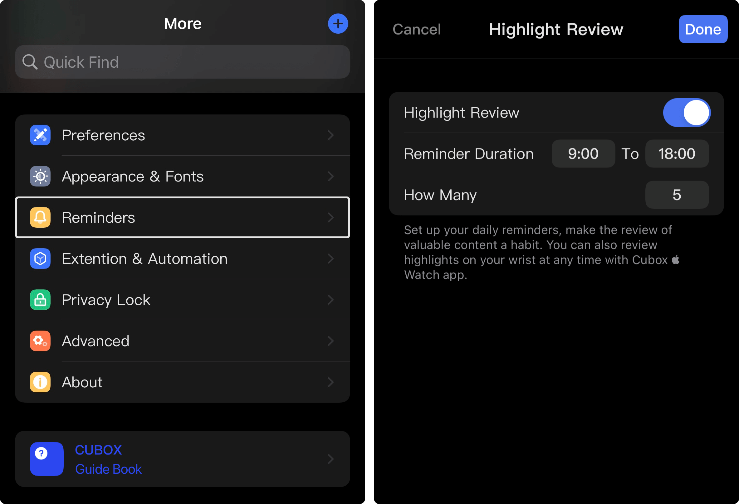 Watch Review | Cubox Support